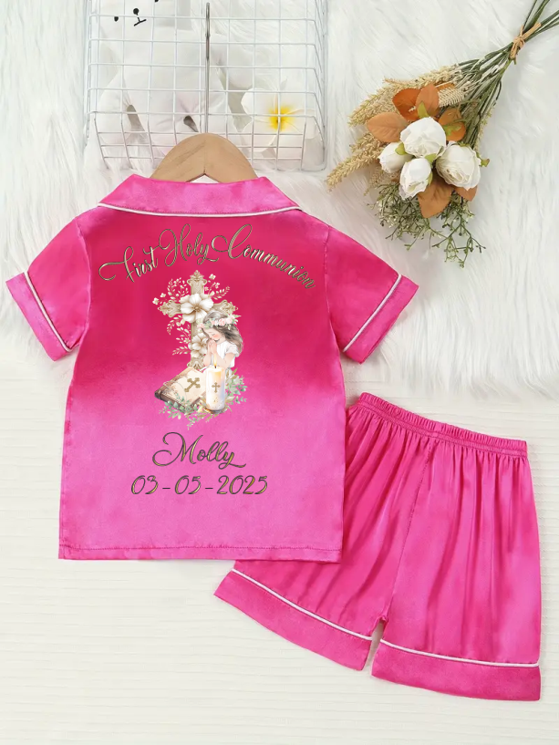 Satin Communion Pyjamas-First Holy Communion - AGATA ATELIER